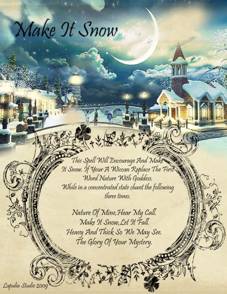 Snow magick Spell 2 - LaPulia Book of Shadows