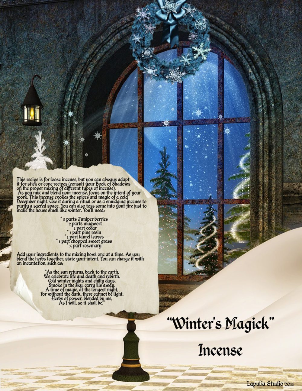 Winter Magick Incense - LaPulia Book of Shadows