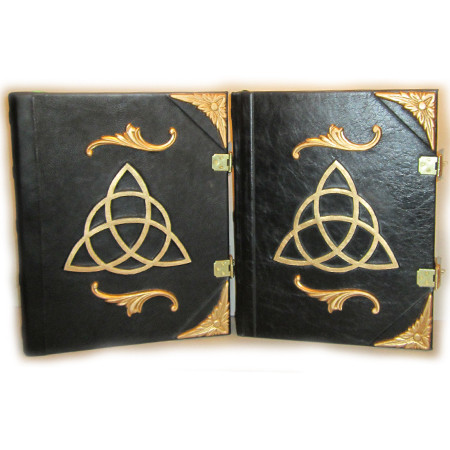 Golden Triquetra Traditional Witchcraft Book of Magic